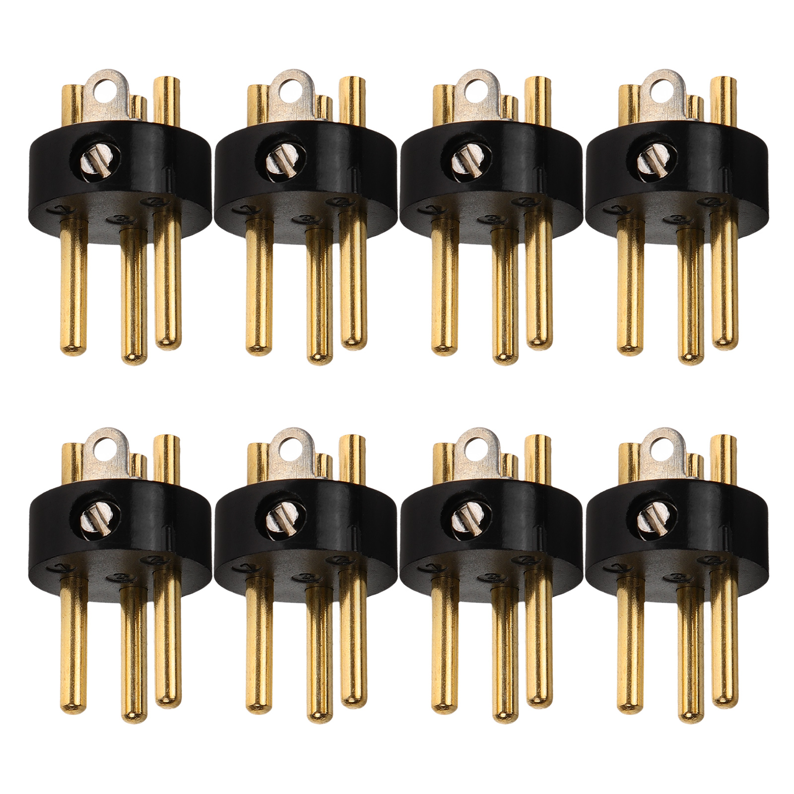 8 Pcs Three-pin Male XLR Loudspeaker Connectors Microphone Cable ...