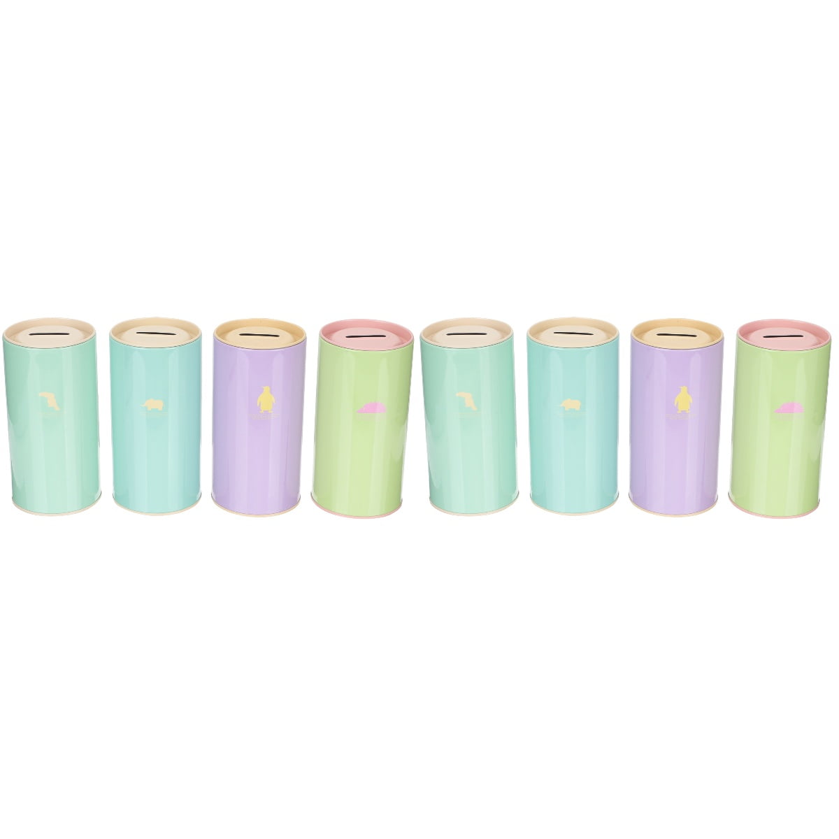 8 Pcs Tinplate Piggy Bank Coins Cookie Containers for Gift Giving Money ...