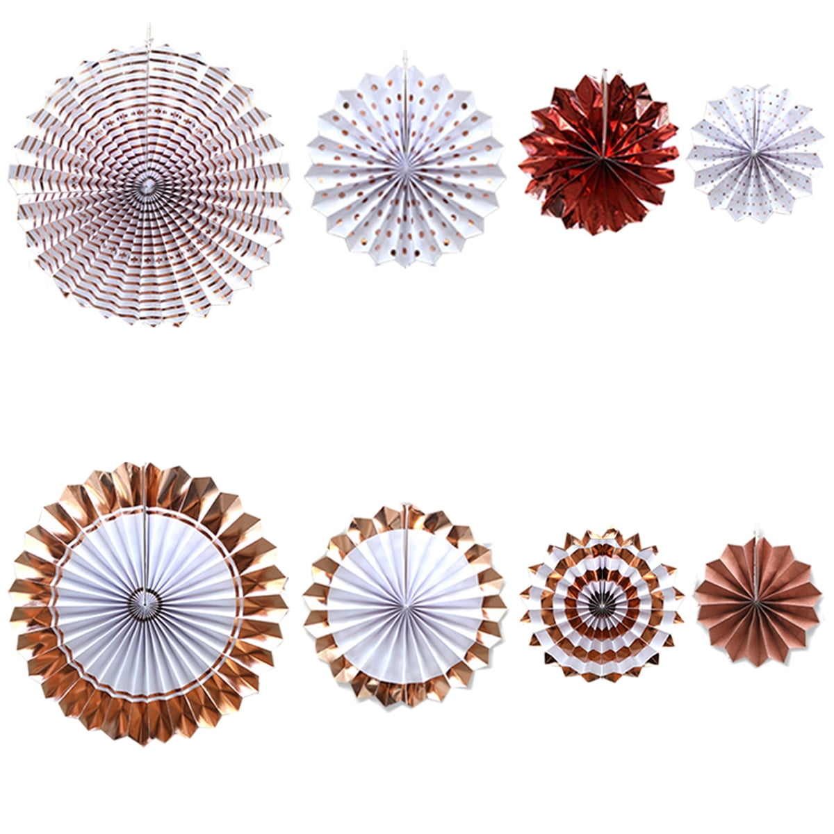 8 Pcs Tissue Paper Hanging Fans Party Decoration Set,for Birthday Baby ...