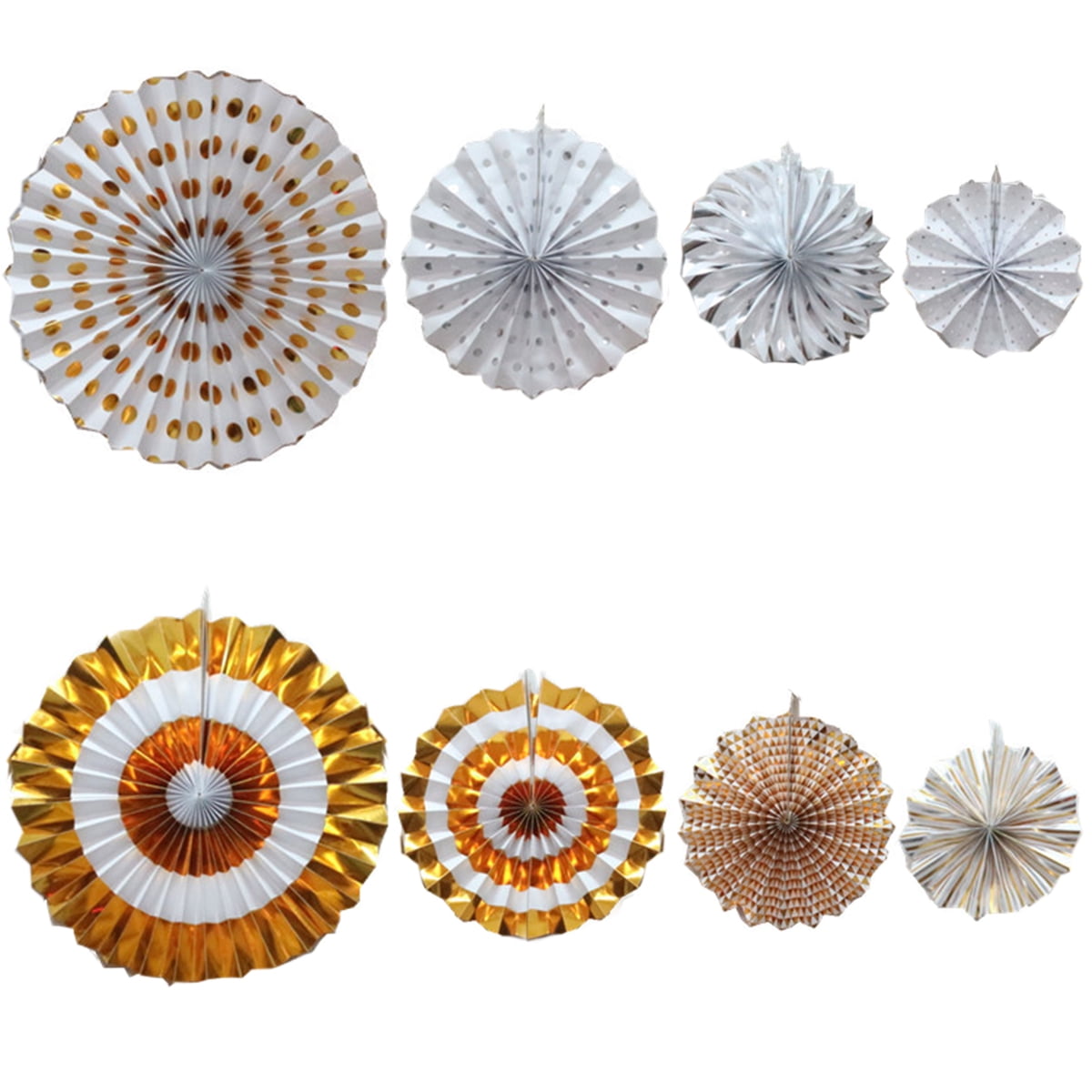 8 Pcs Tissue Paper Hanging Fans Party Decoration Set,for Birthday Baby ...