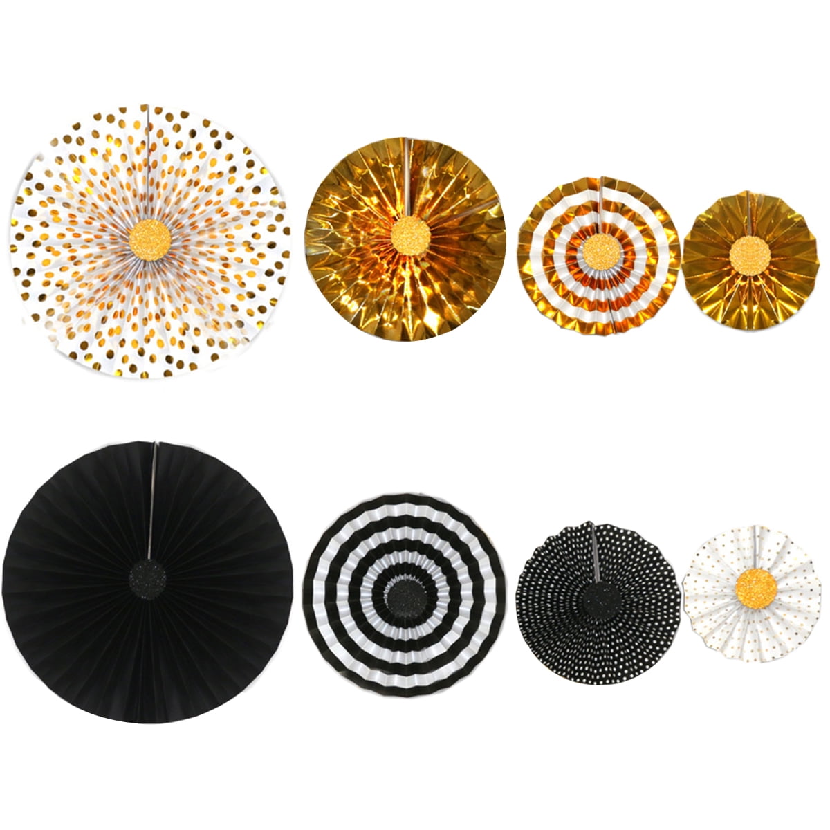 8 Pcs Tissue Paper Hanging Fans Party Decoration Set,for Birthday Baby ...