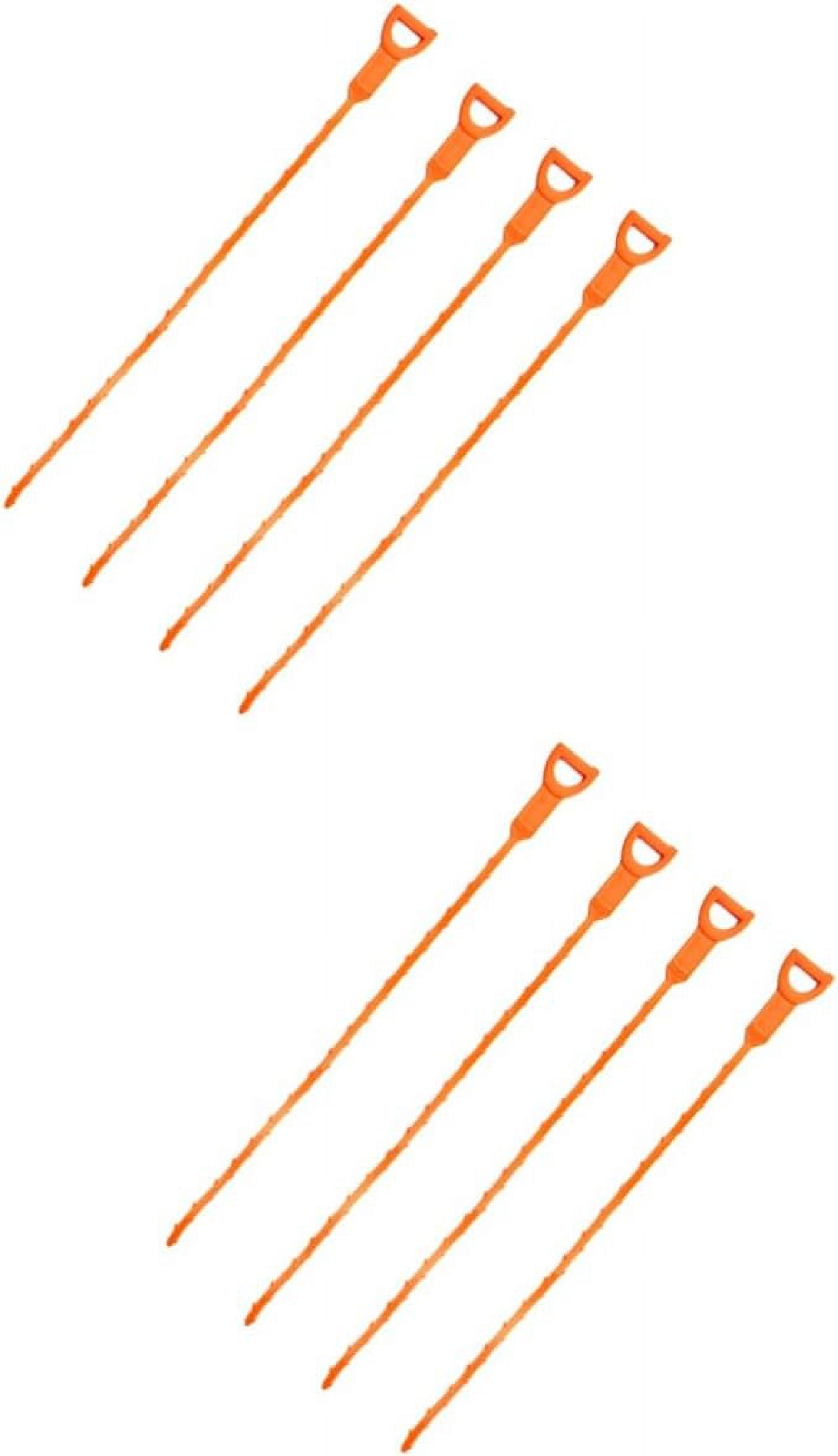 8 Pcs Toilet Auger Plastic Sink Plastic tubs Snake Hair Removal Sink ...