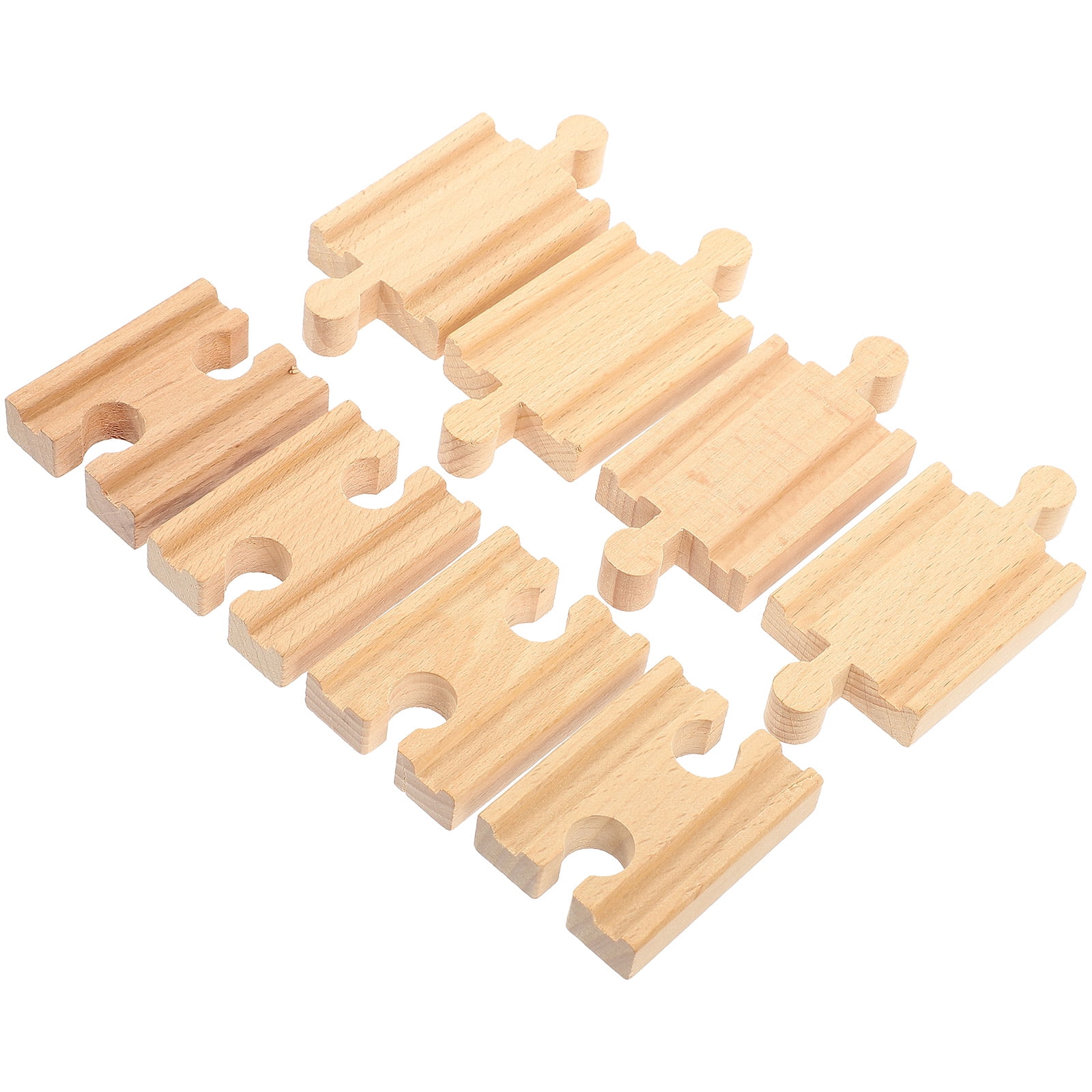 8 Pcs Toy Wood Train Tracks Express Train Track Train Track Expansion ...