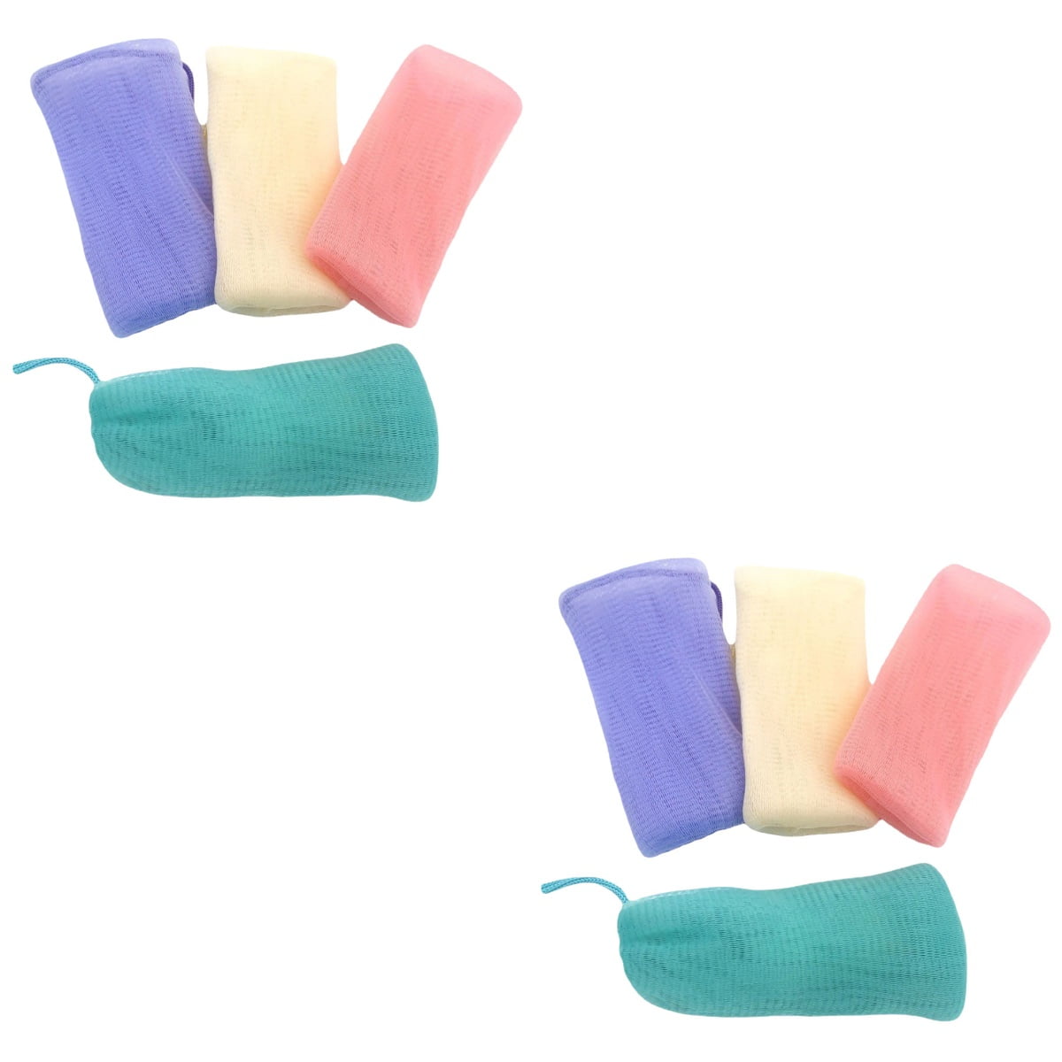 8 Pcs Travel Accessories Soap Holder Mesh Pouch Cotton Swabs Loofah Bar ...