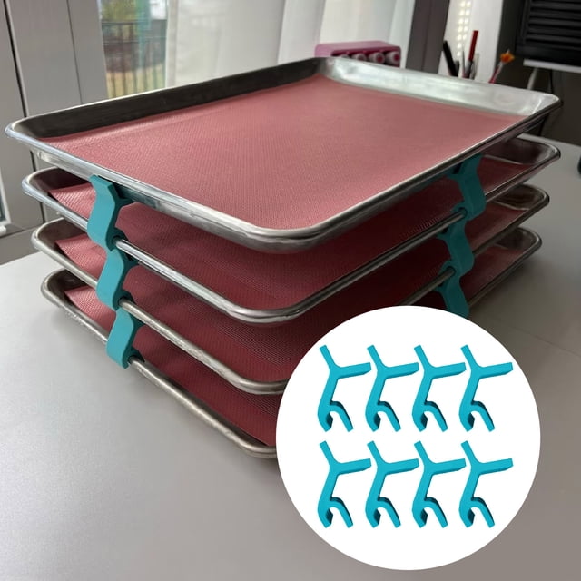 8 Pcs Tray Stackers - Baking Sheet Stackers - Baking Sheet Rack, Tray ...