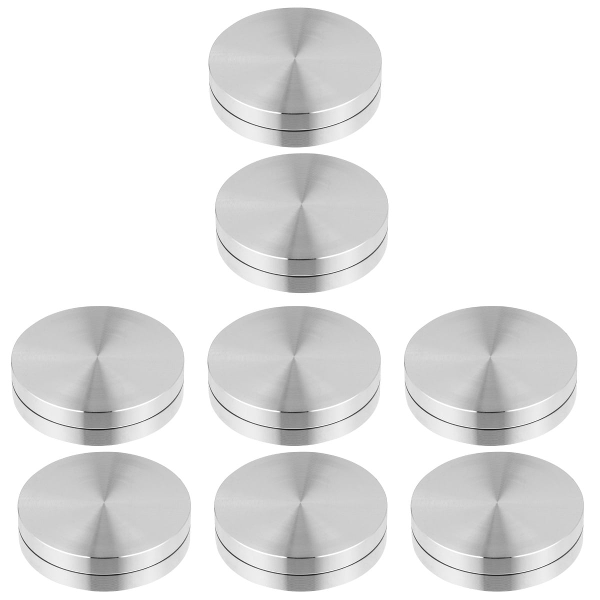MERRYHAPY 8Pcs Silver Round Rotating Stand Bases Wear-resistant ...