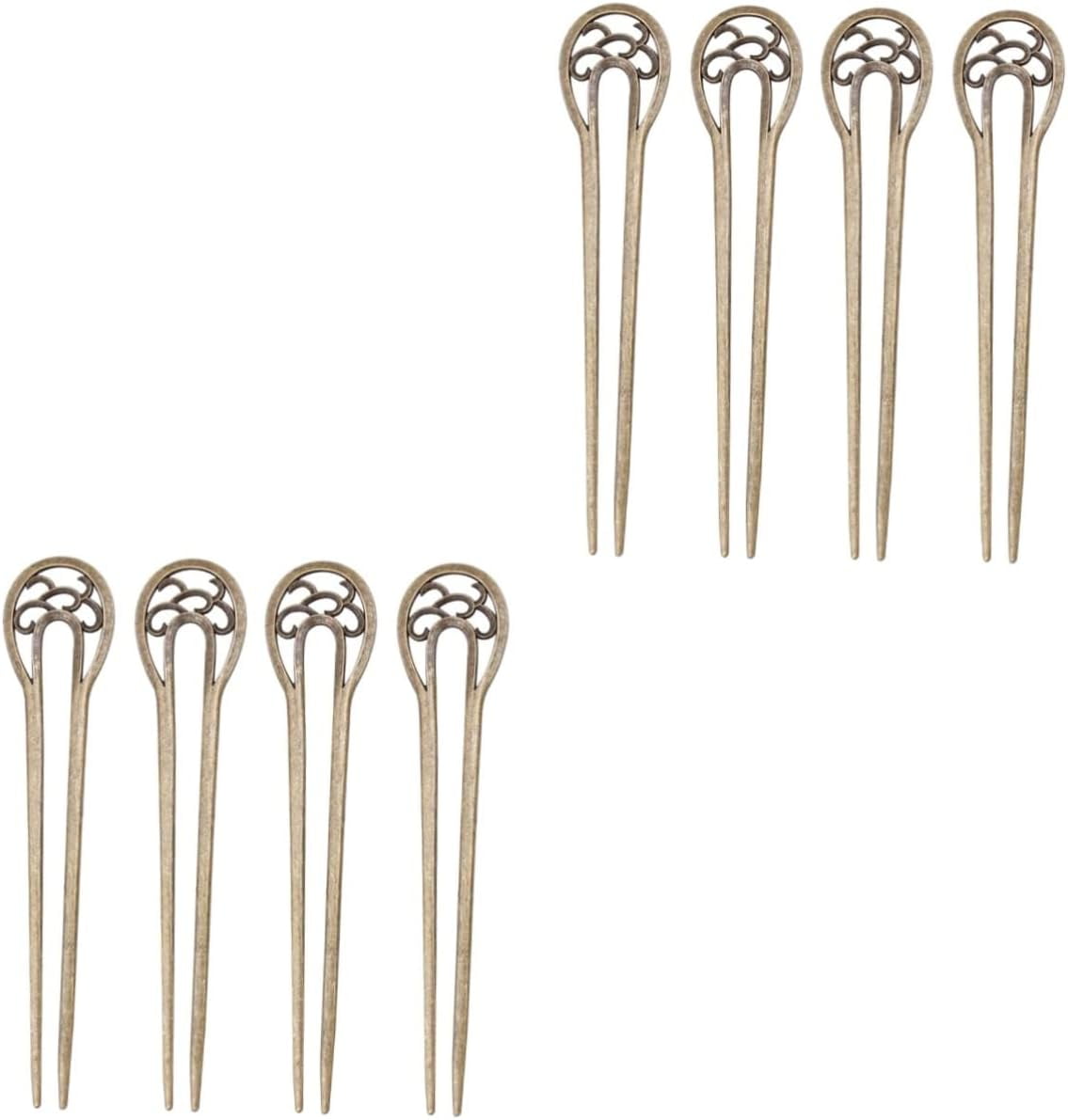 8 Pcs U-shaped Metal Hairpin Girl Hair Clips Decorative Hair Clips ...