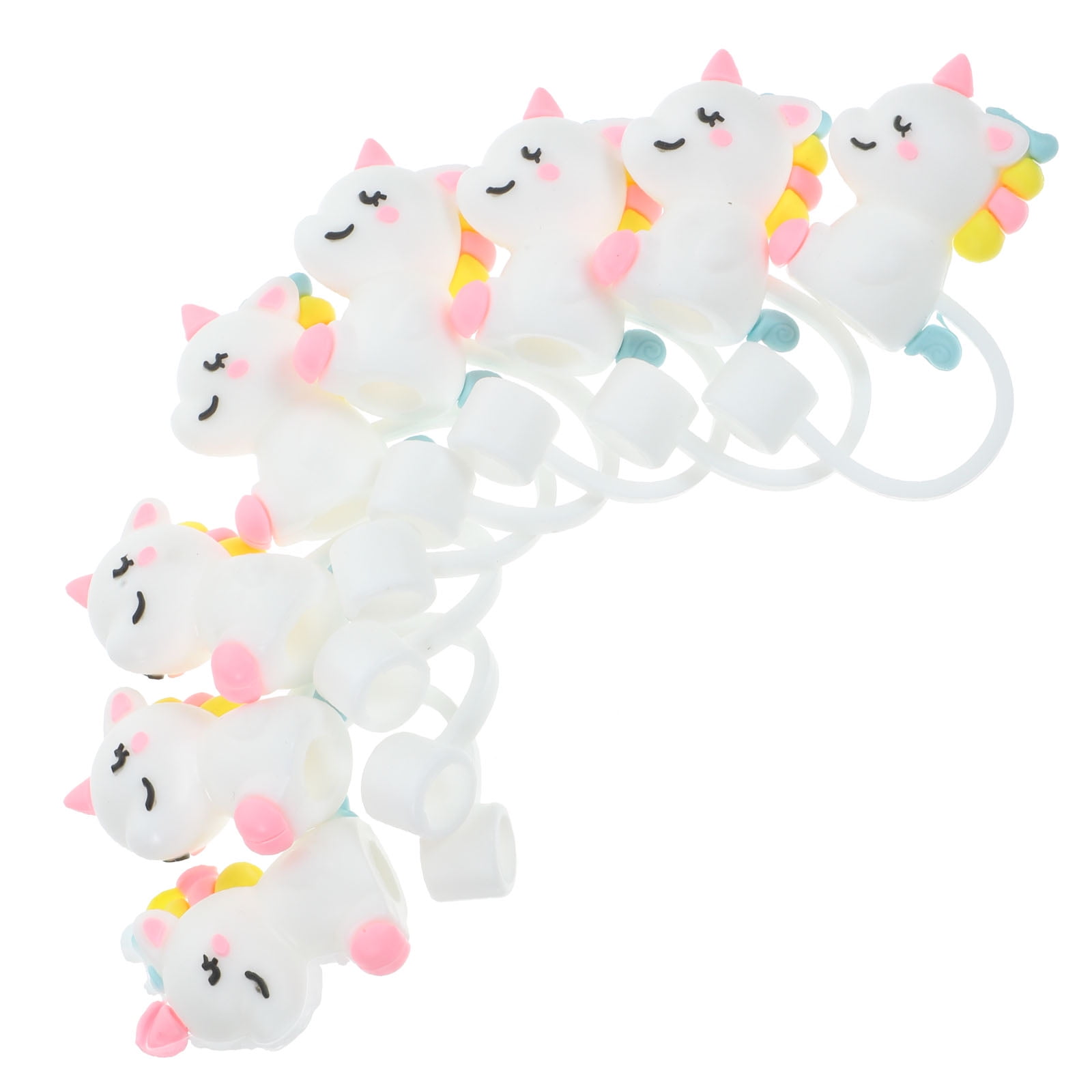 8 Pcs Straw Topper Plugs Cartoon Shaped Protectors - Walmart.com