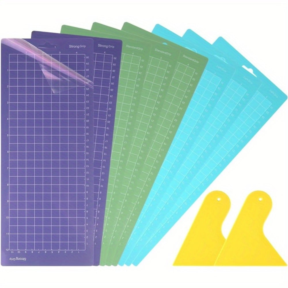 8 Pcs Universal Cutting Mats, 30.5 x 11.4 cm Self-Adhesive Plotter Mats ...