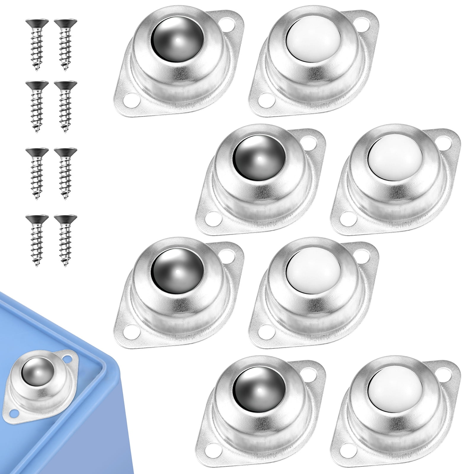 8 Pcs Universal Appliance Wheel Rollers Casters for Furniture Legs ...