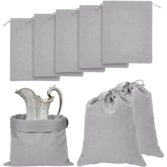 8 Pcs Velvet Drawstring Bags 9.84x7.48 Inch Rectangle Pouches Candy ...