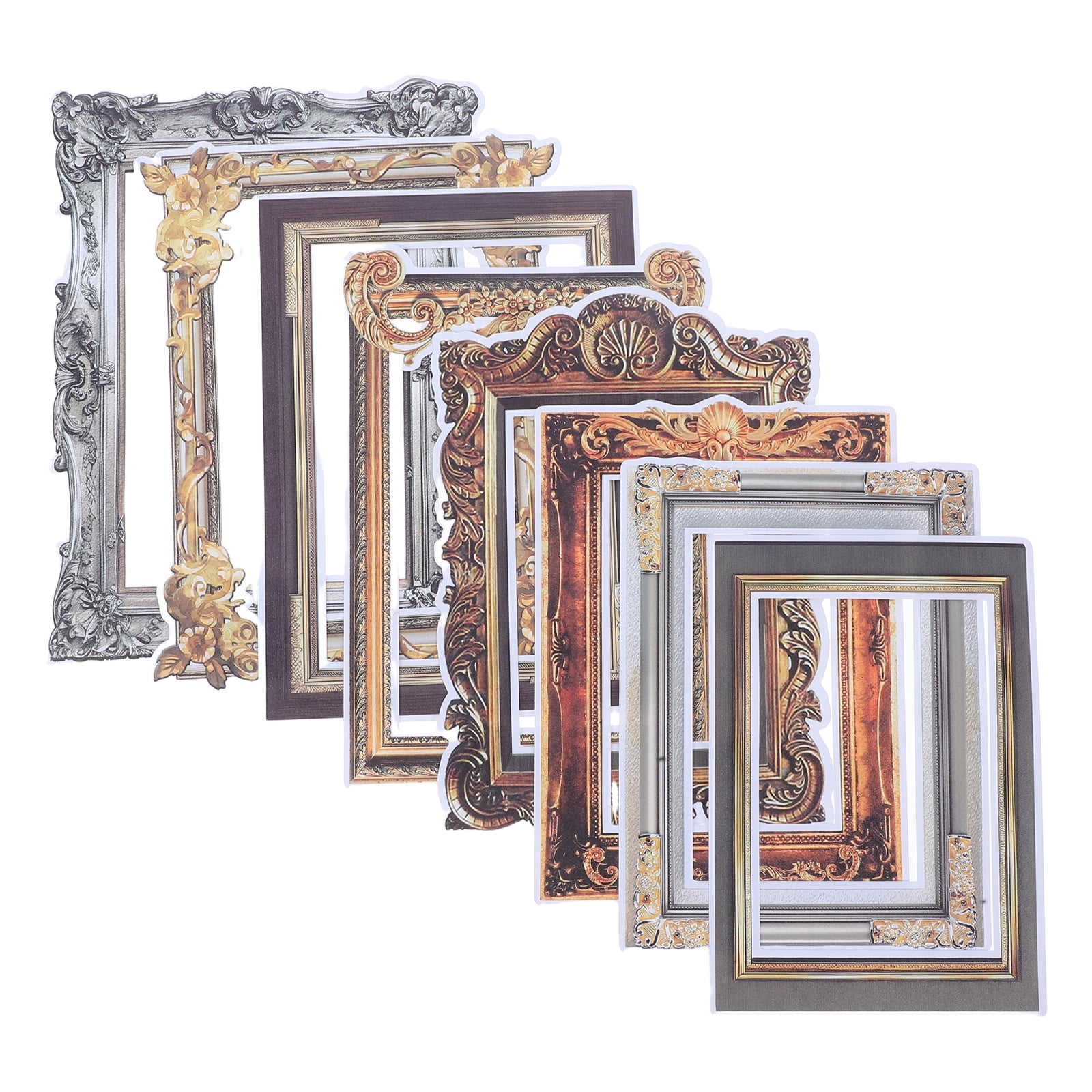 8 Pcs Wall Decor Peel and Stick Picture Frames Posters Cling - Walmart.com