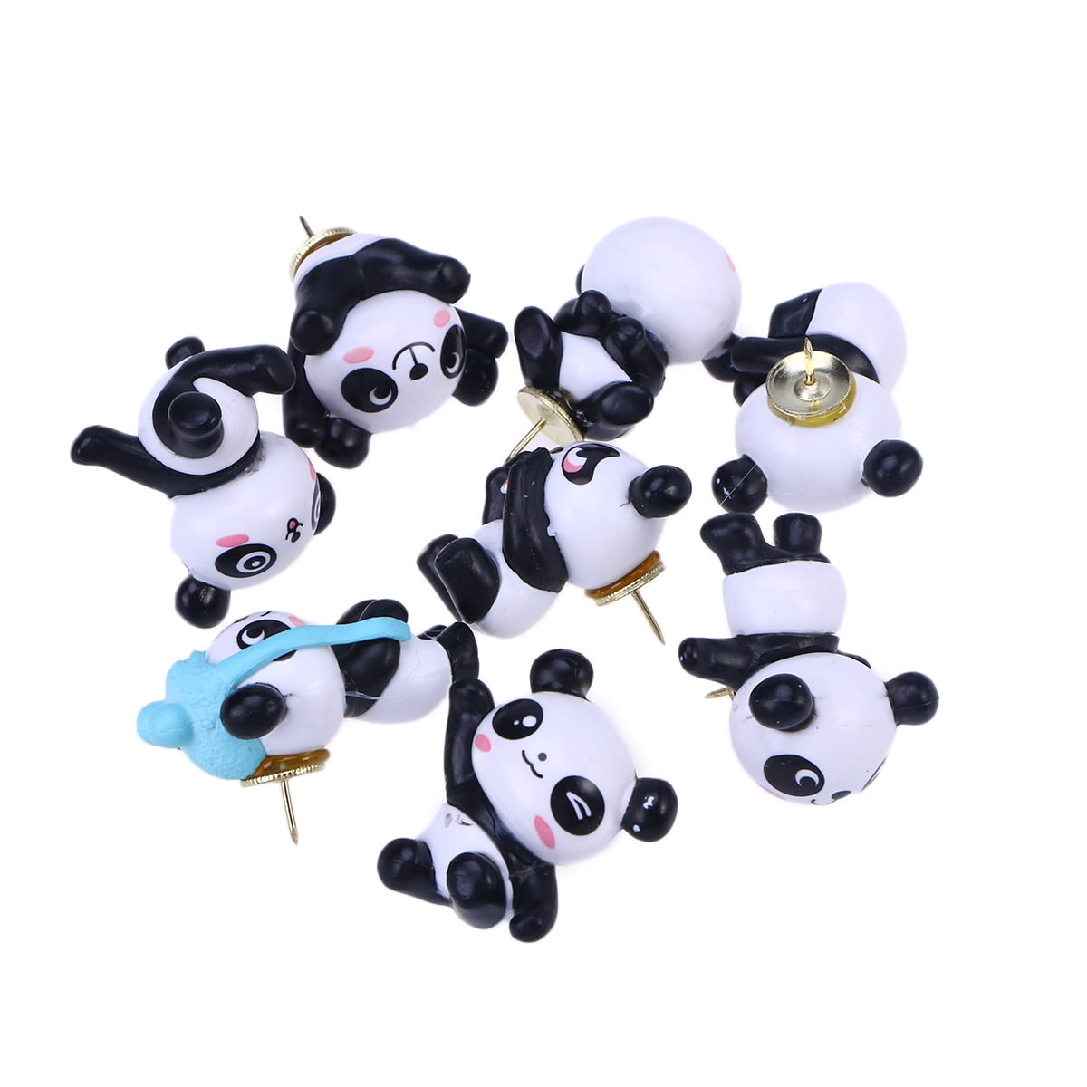8 Pcs Wall Push Pin Cartoon Push Pin Cute Panda Design Panda Thumbtacks ...