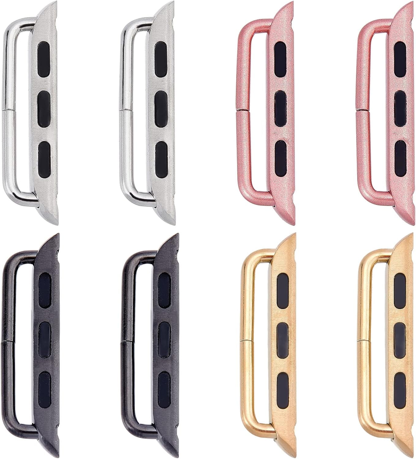 8 Pcs Watch Strap Connector 4 Colors Stainless Steel Watch Strap ...