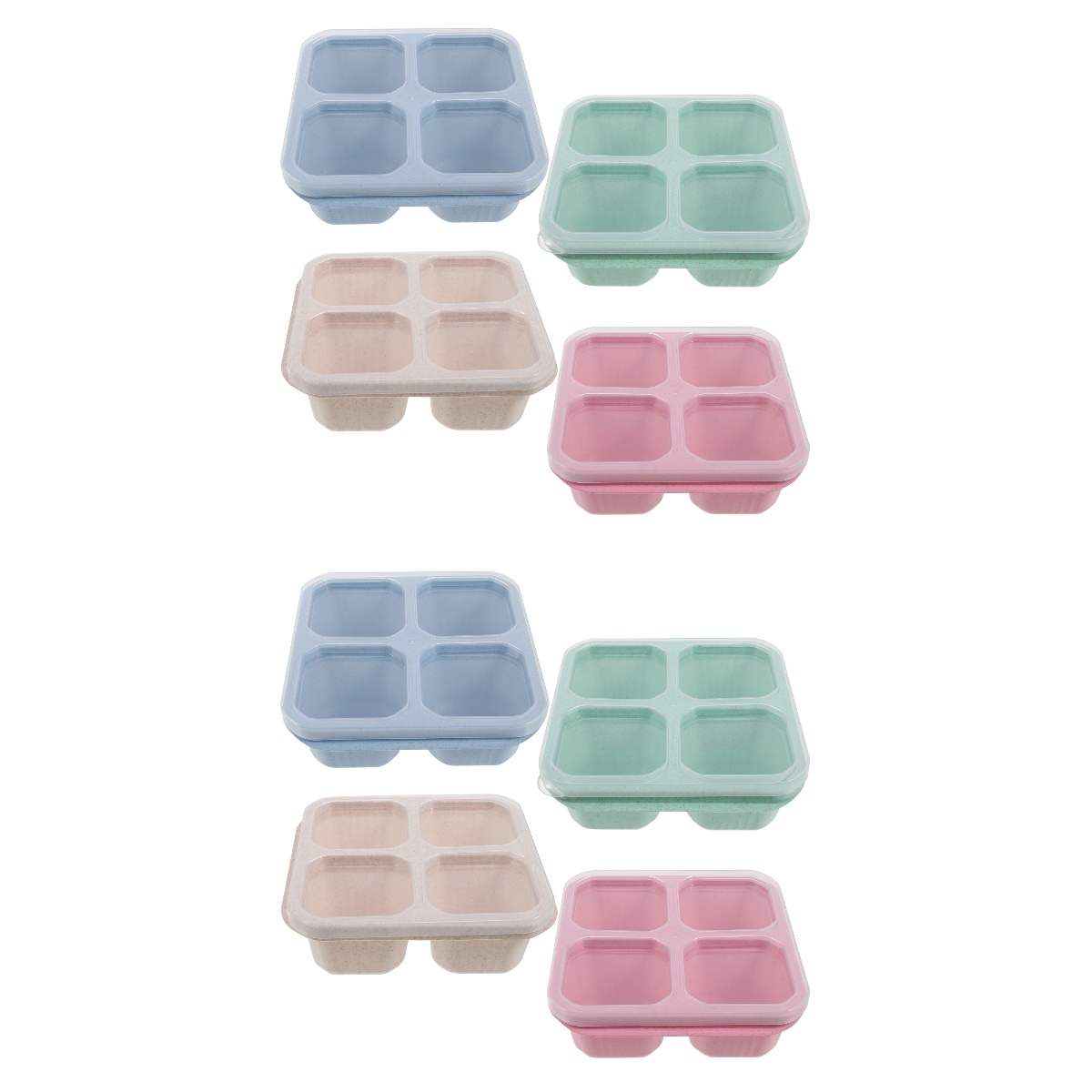 8 Pcs Wheat Food Box Candy Dish Snack Holder Dried Fruit Tray Paper Cup ...