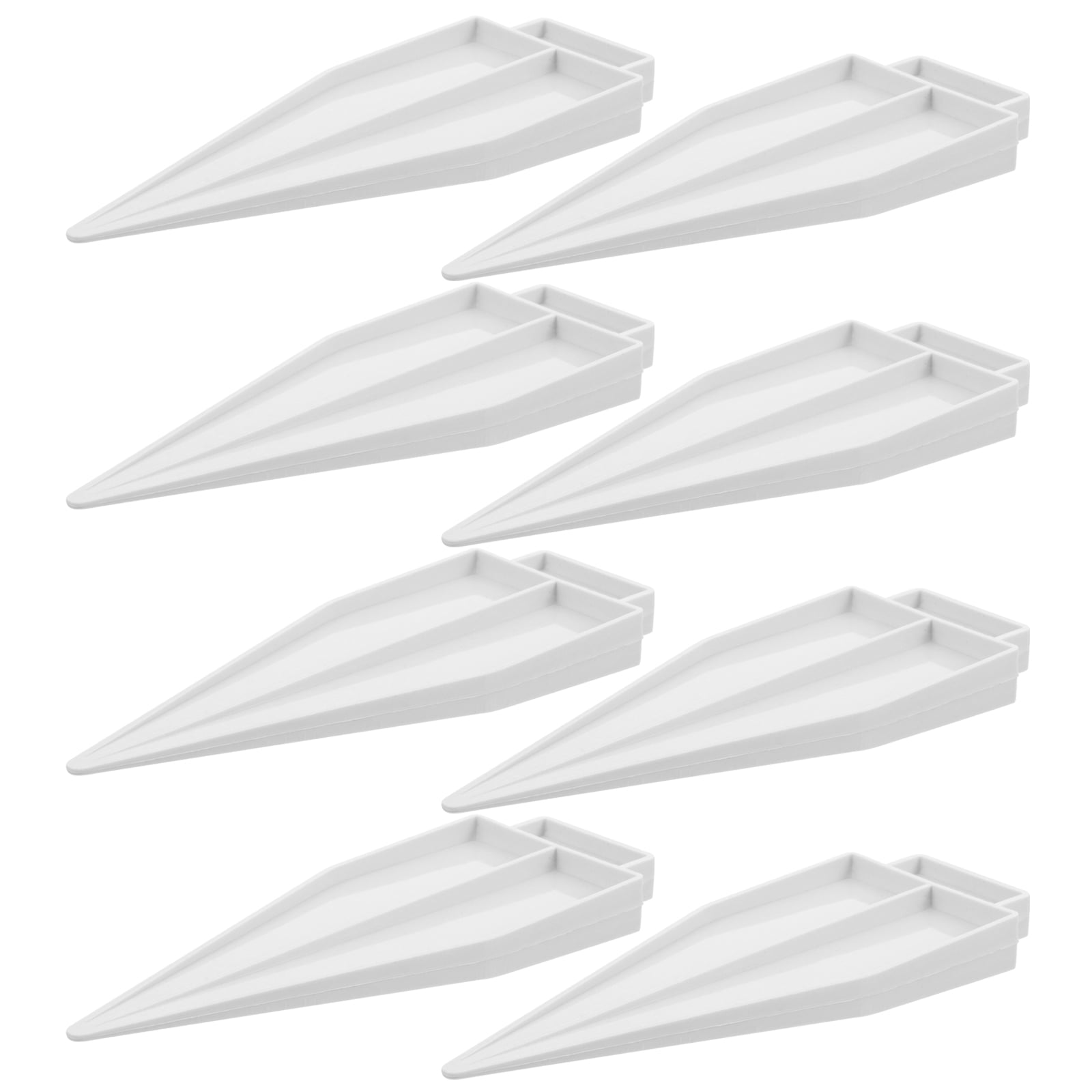 8 Pcs White Ground Tip Plug Decorative Garden Flower Bed Fence ...