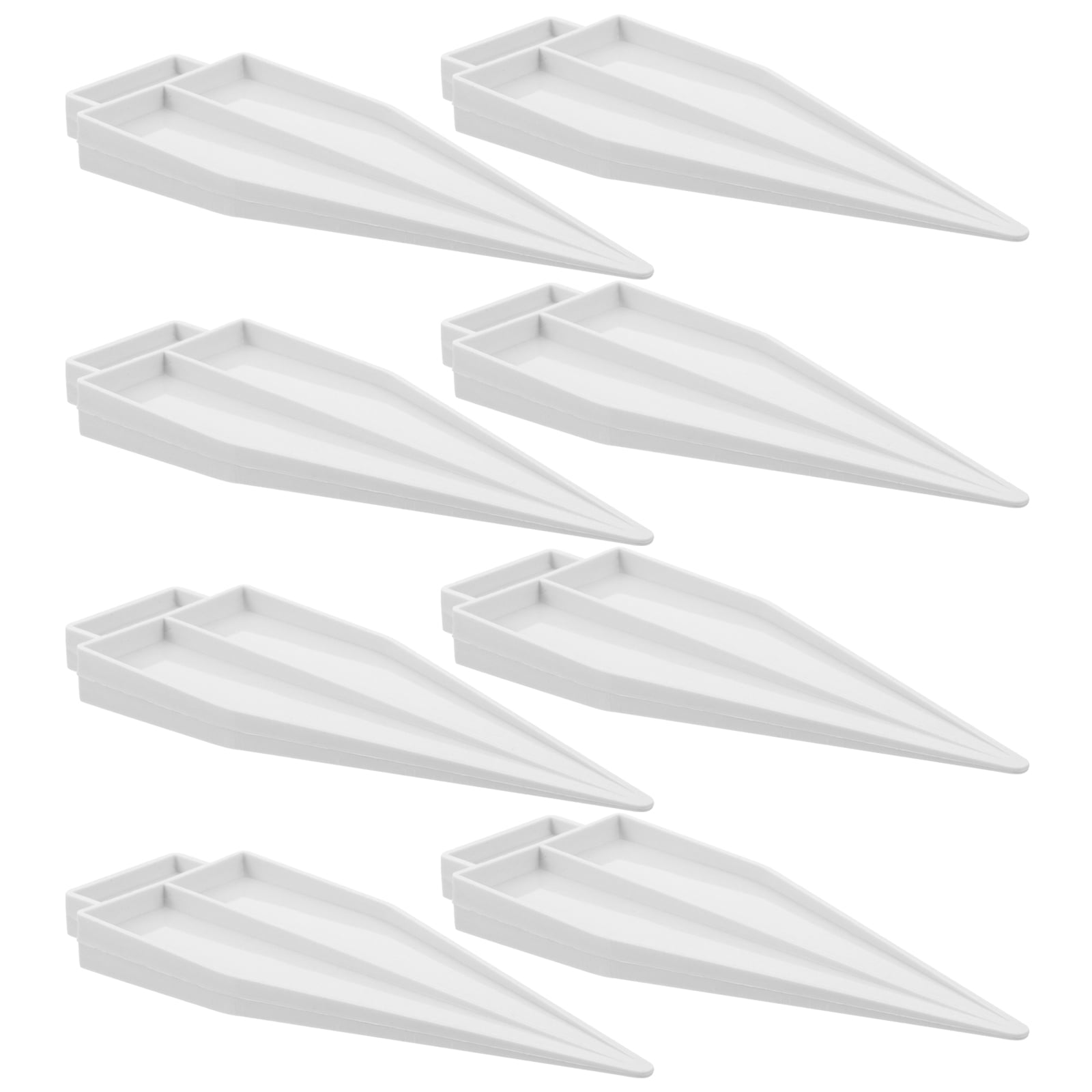 8 Pcs White Ground Tip Plug Decorative Garden Flower Bed Fence ...