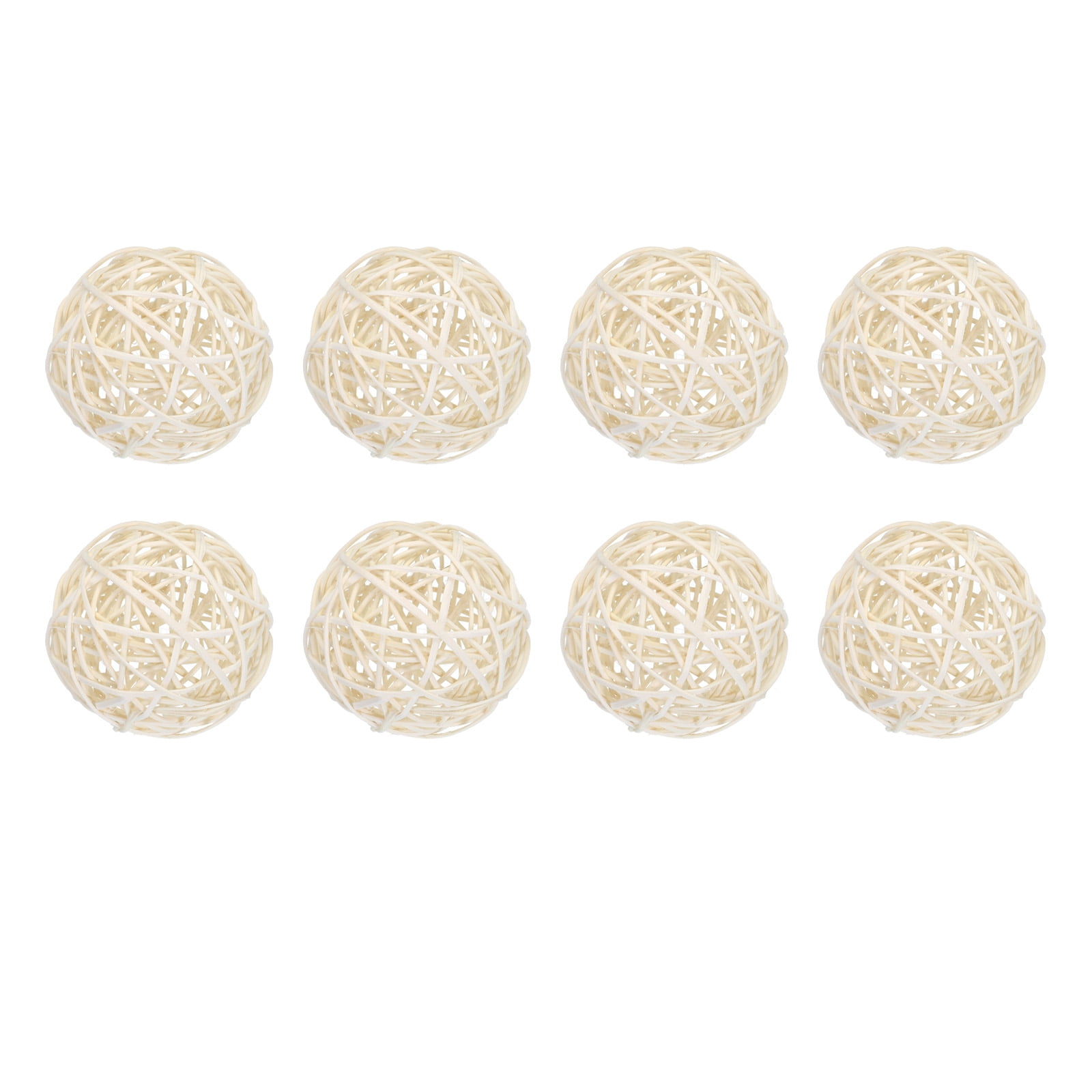 8 Pcs Wicker Rattan Balls 3.9 Inch Rattan Decorative Balls for Vase ...