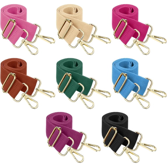 8 Pcs Wide Purse Straps Replacement, Colorful Solid Color Crossbody Bag ...