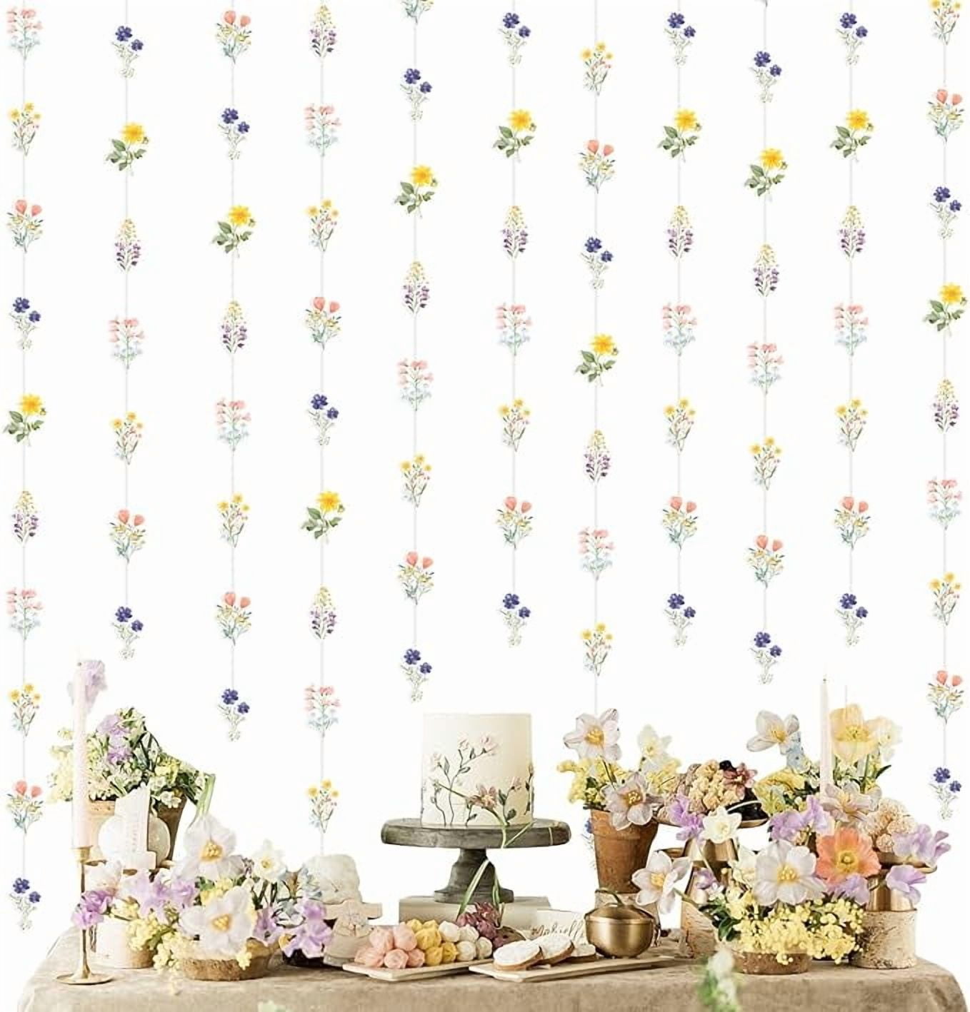 8 Pcs Wildflower Garland Streamers for Birthday Party Baby Shower ...