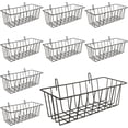 8 Pcs Wire Basket, Black Metal Wire Baskets for Organizing, Grid Panel ...