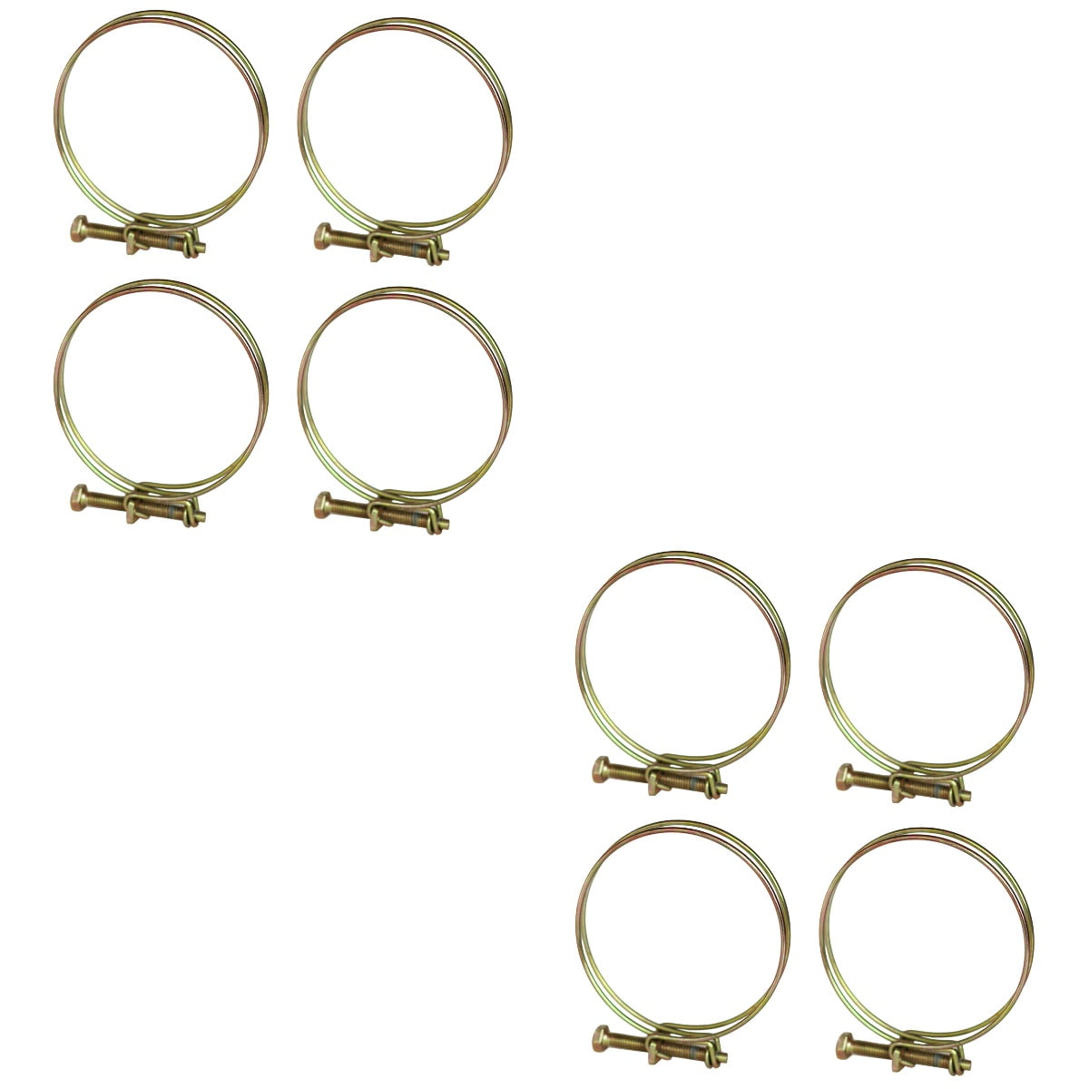 8 Pcs Wire Hose Clamp Adjustable Stainless Steel Clamp Double Wire Hose ...