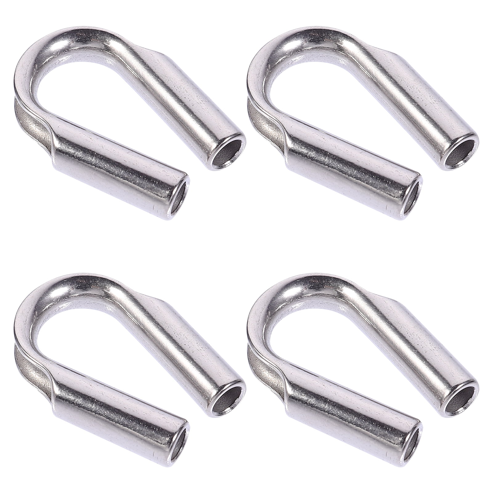 8 Pcs Wire Rope Sleeves Rings Crimping Kit Cable Fixing Thimble Heavy ...