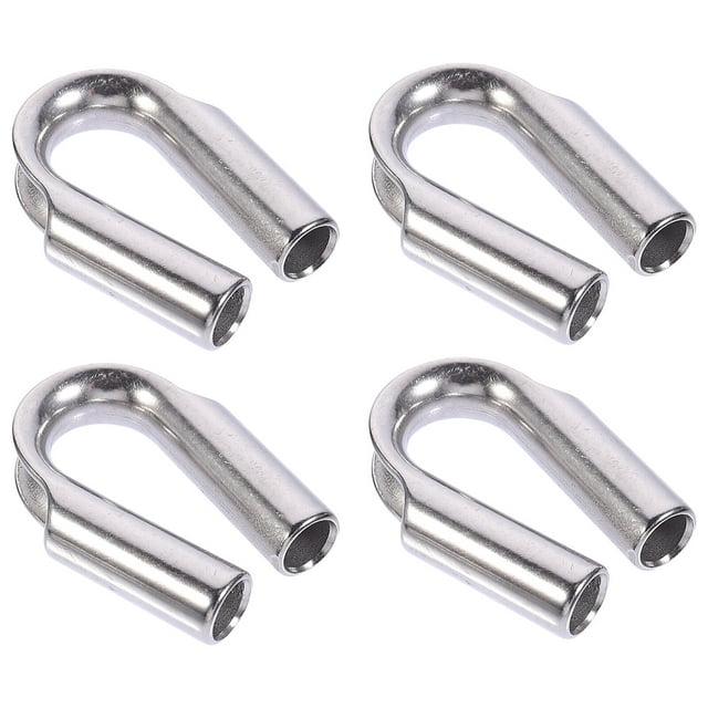 8 Pcs Wire Rope Sleeves Rings Stainless Cable Clamp Thimbles 10mm ...
