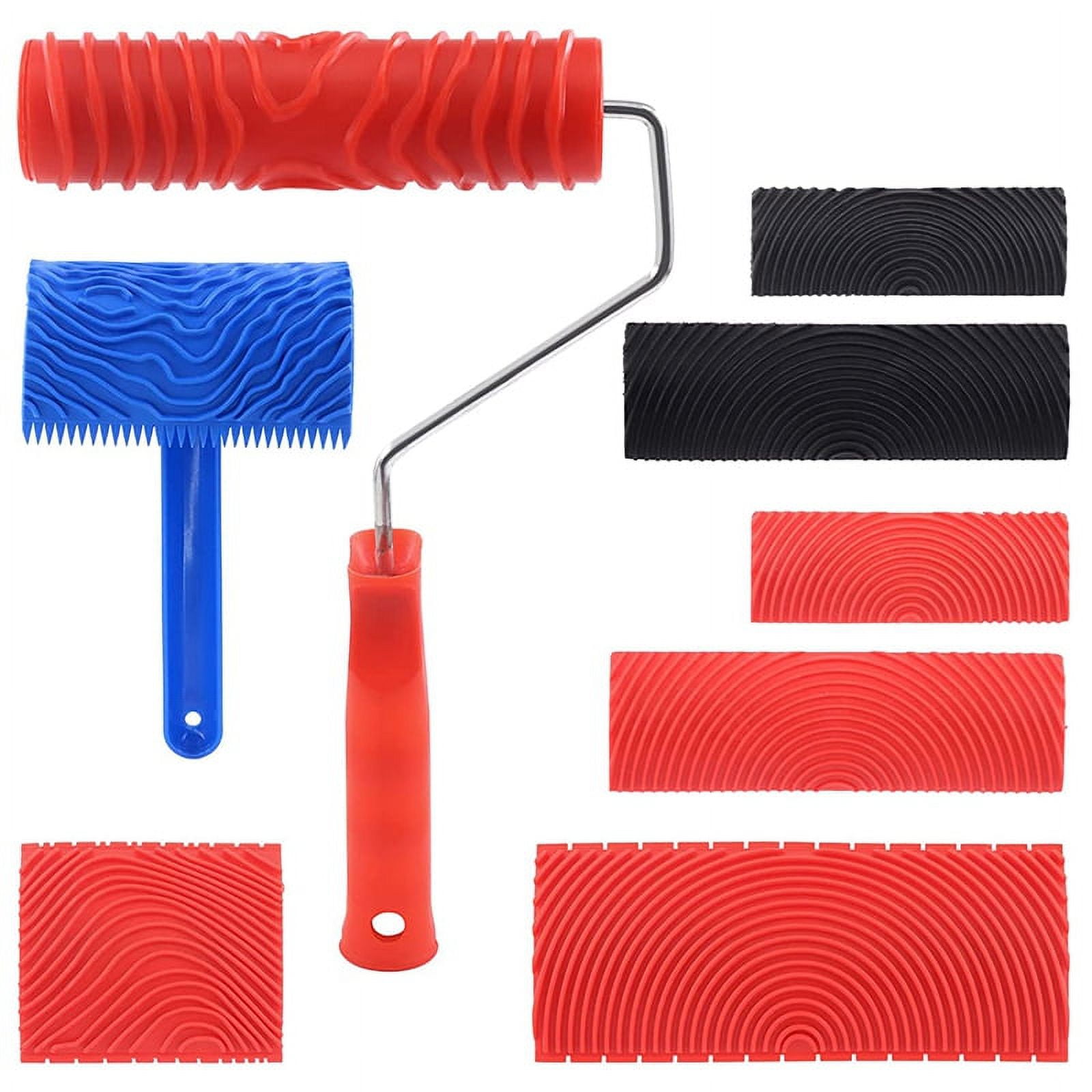 8 Pcs Wood Graining Tool Set, Rubber Grain Pattern Roller, DIY Wall ...