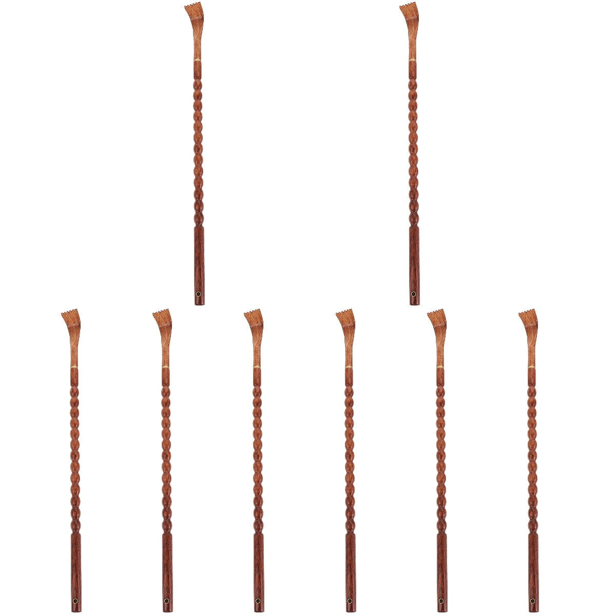 8 Pcs Wooden Back Scratcher Handheld Trapezius Man Elderly Coffee ...