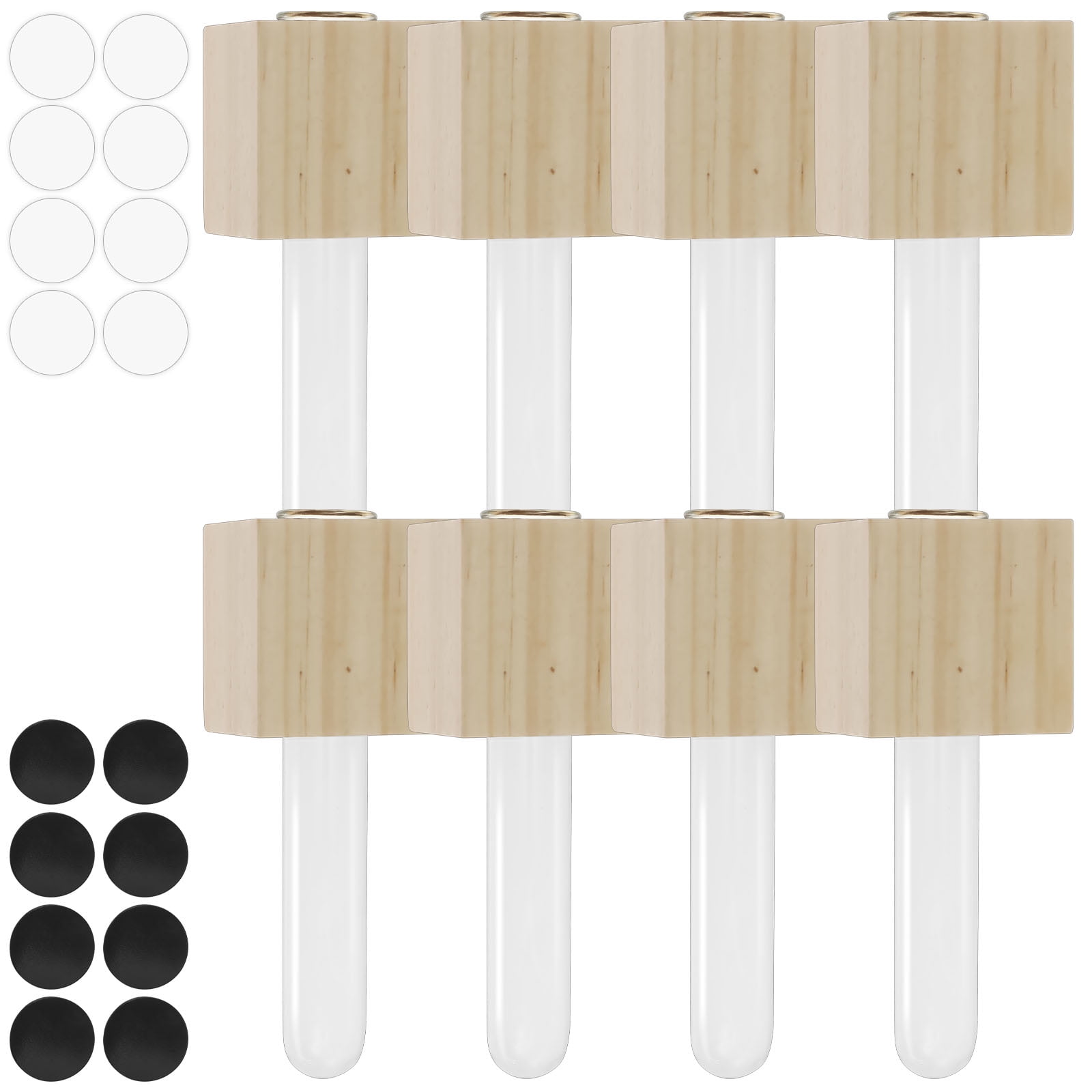 8 Pcs Wooden Mini Magnetic Plant Propagation Station Flower Vase Magnet ...