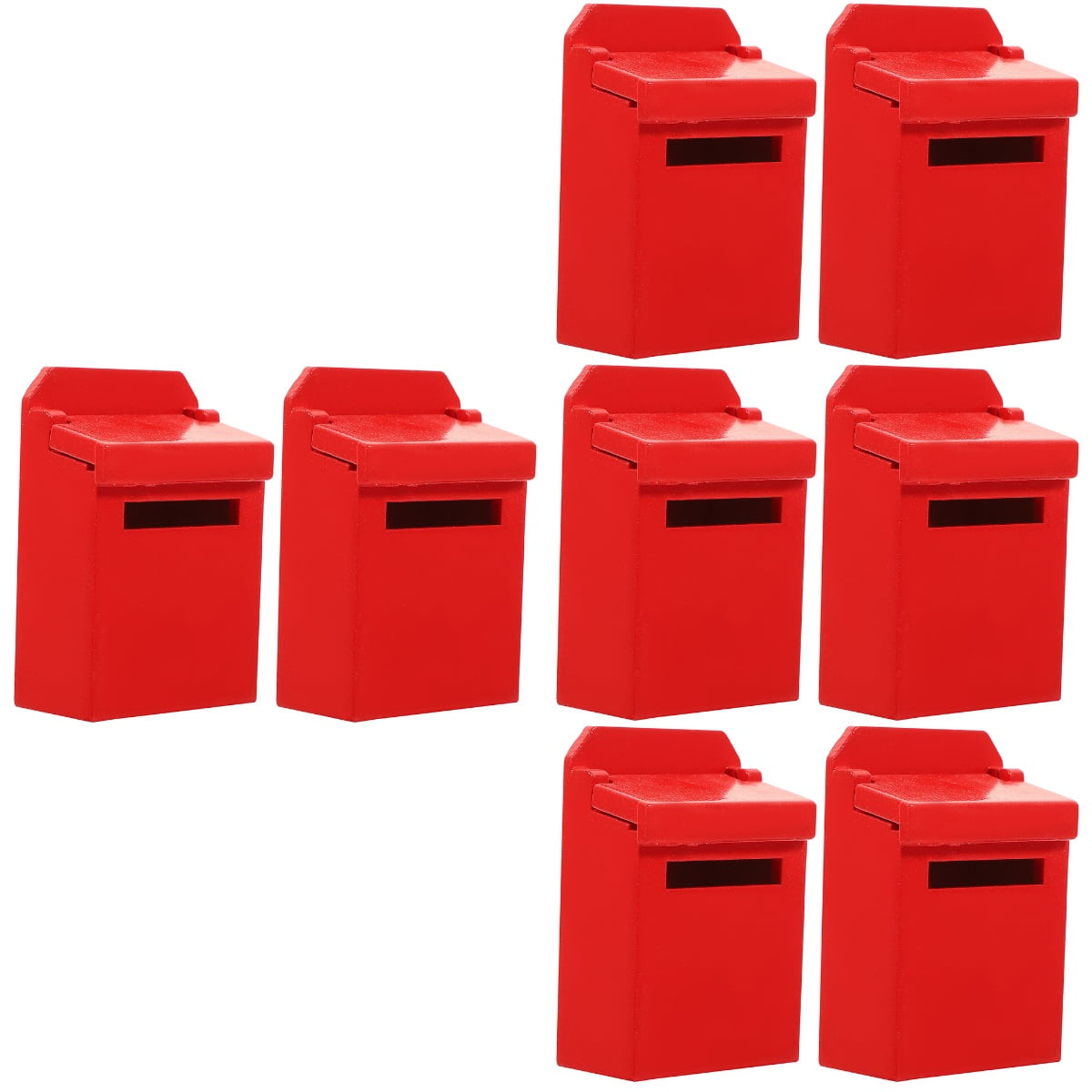 8 Pcs Wooden Mini Mailbox Craft Small Mailbox Model Tiny Mailbox ...