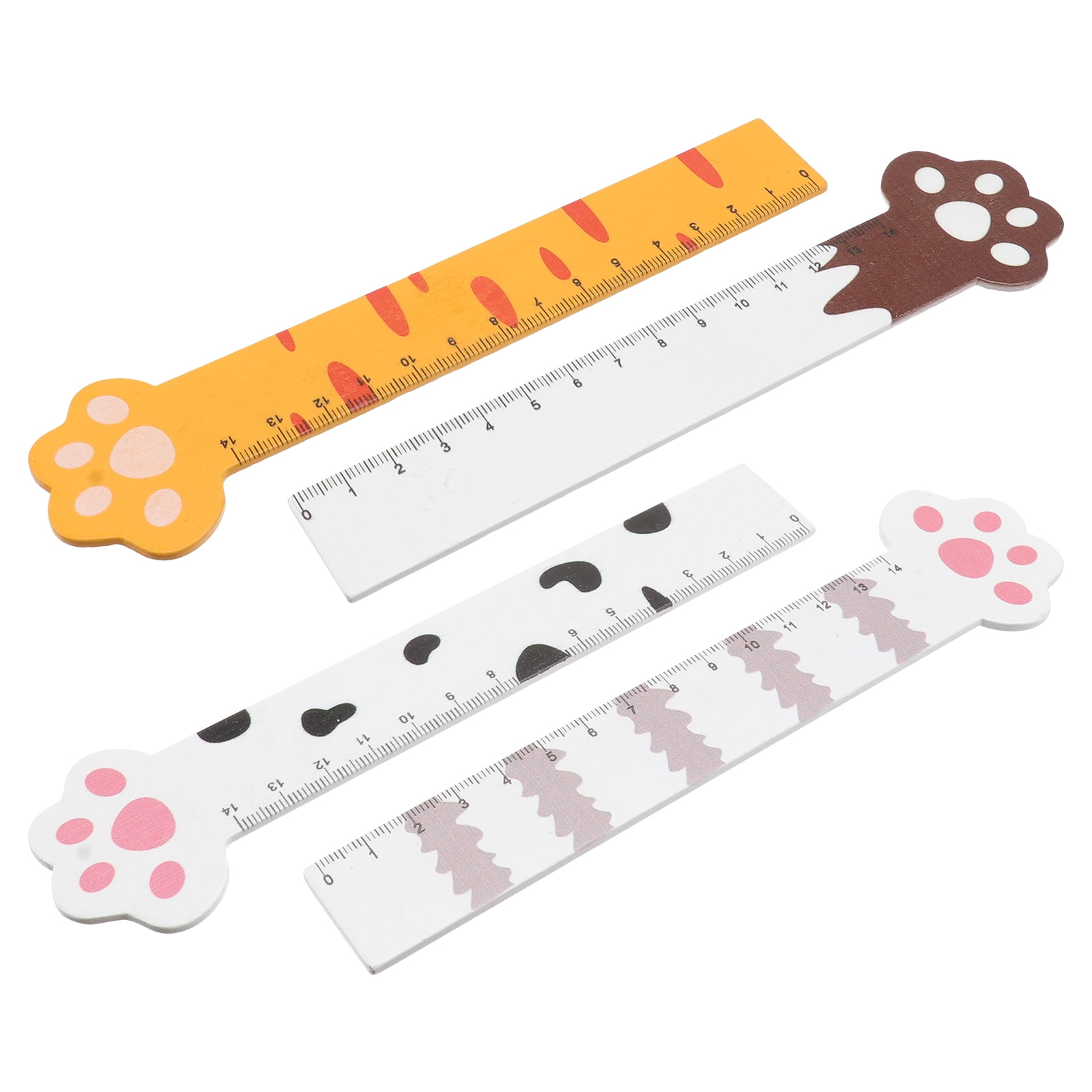 8 Pcs Wooden Rulers Drawing Hand Account Rulers Useful Students ...