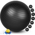 8 Pcs Yoga Exercise Ball Bulk 26 Inch with Inflatable Equipment Pilates ...