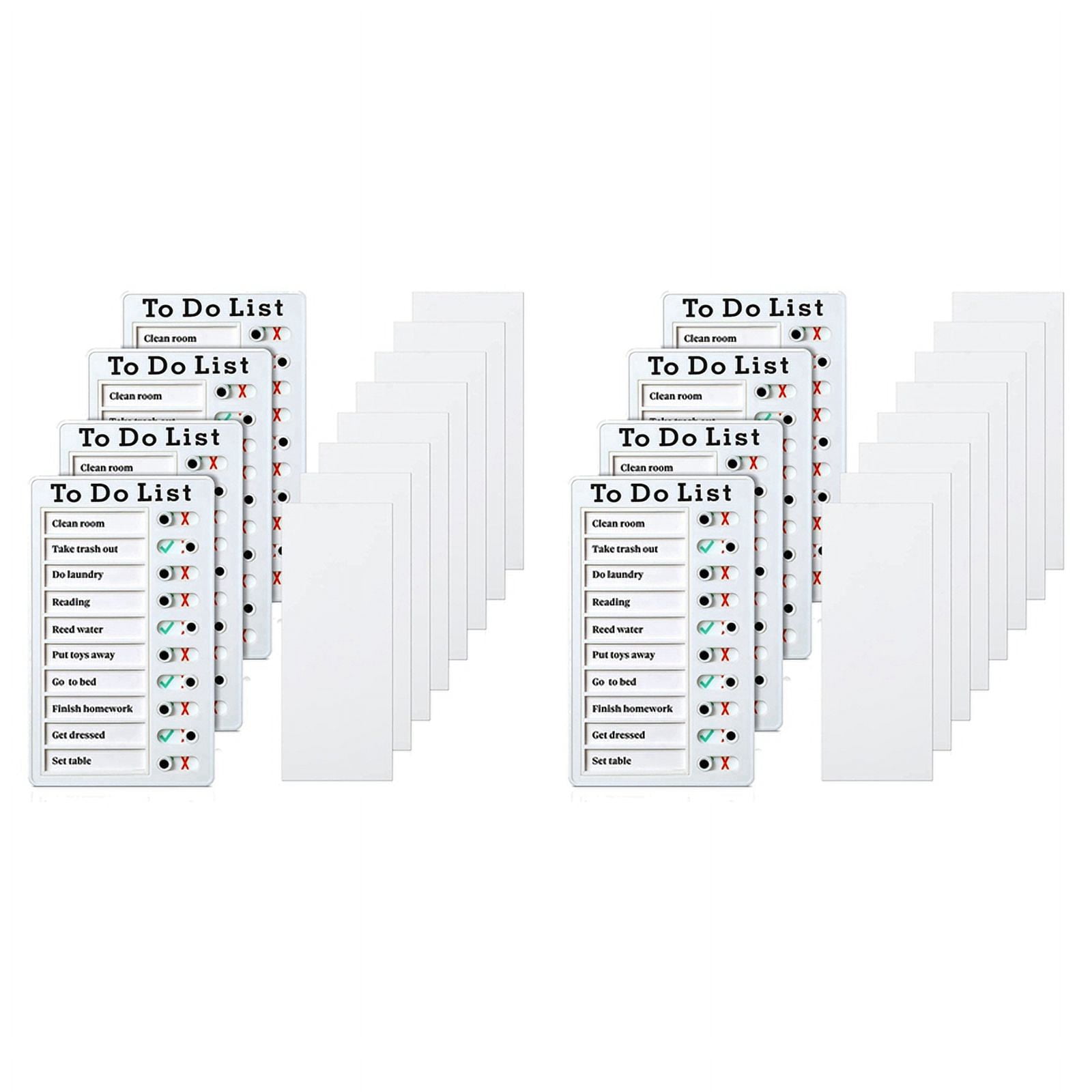 8 Pcs to Do List Memo Board Removable Message Board Plastic RV Personal ...