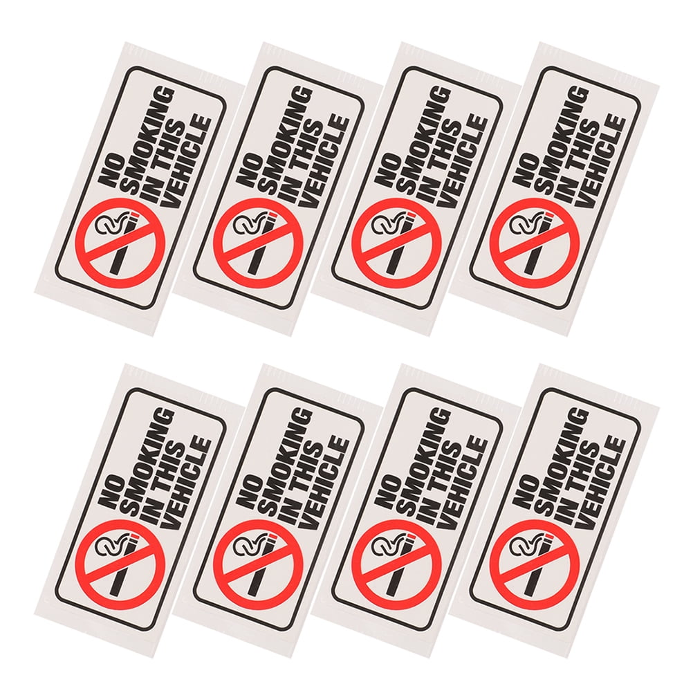 No Smoking Weatherproof Adhesive Stickers for Vehicles and Indoor Use ...