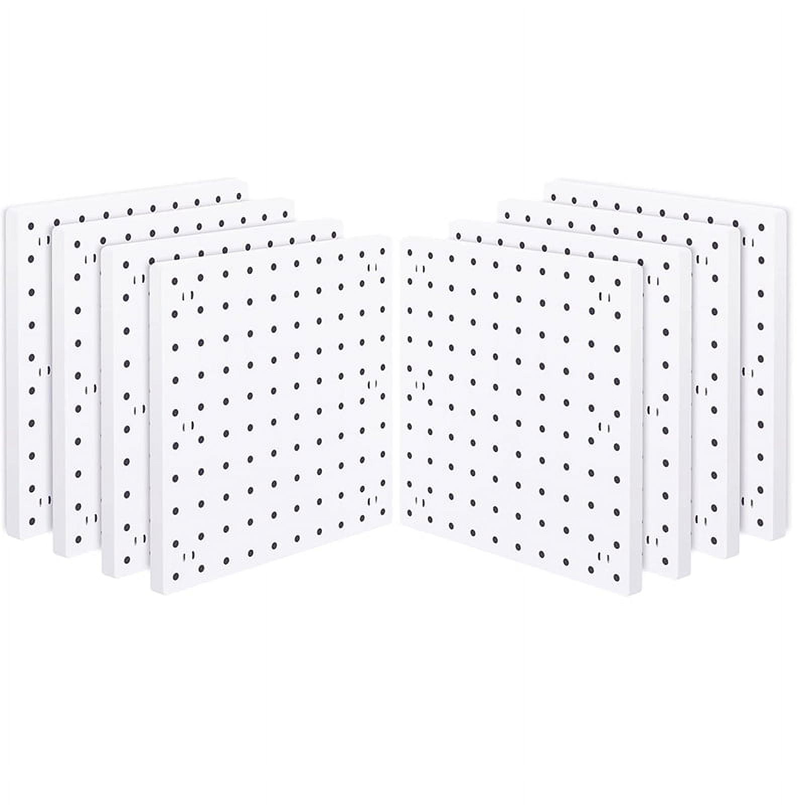 8 Pegboard Wall Manager Panels, White Pegboard Wall Installation ...