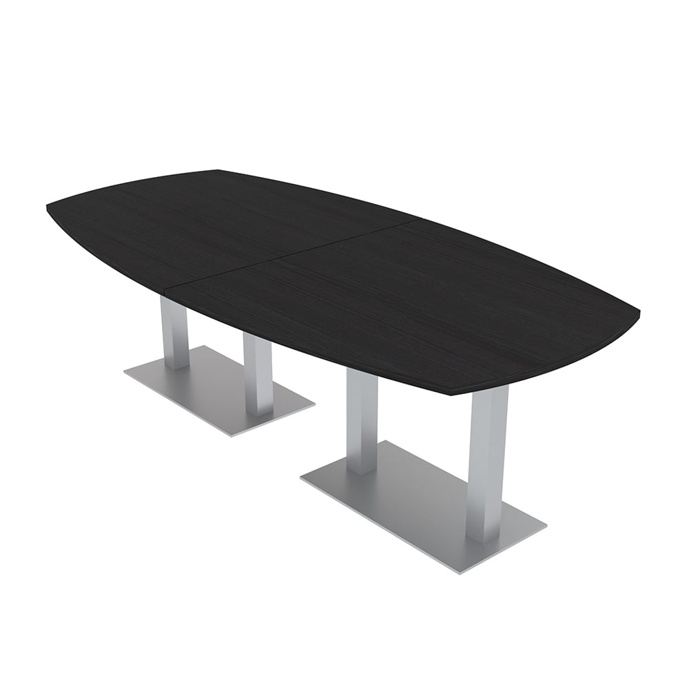 8 Person Arc Boat Conference Table Square Metal Base Harmony Series ...
