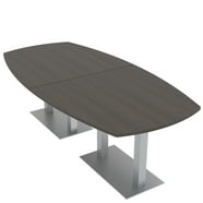 10 Person Arc Rectangle Powered Modular Conference Table Metal T Bases ...