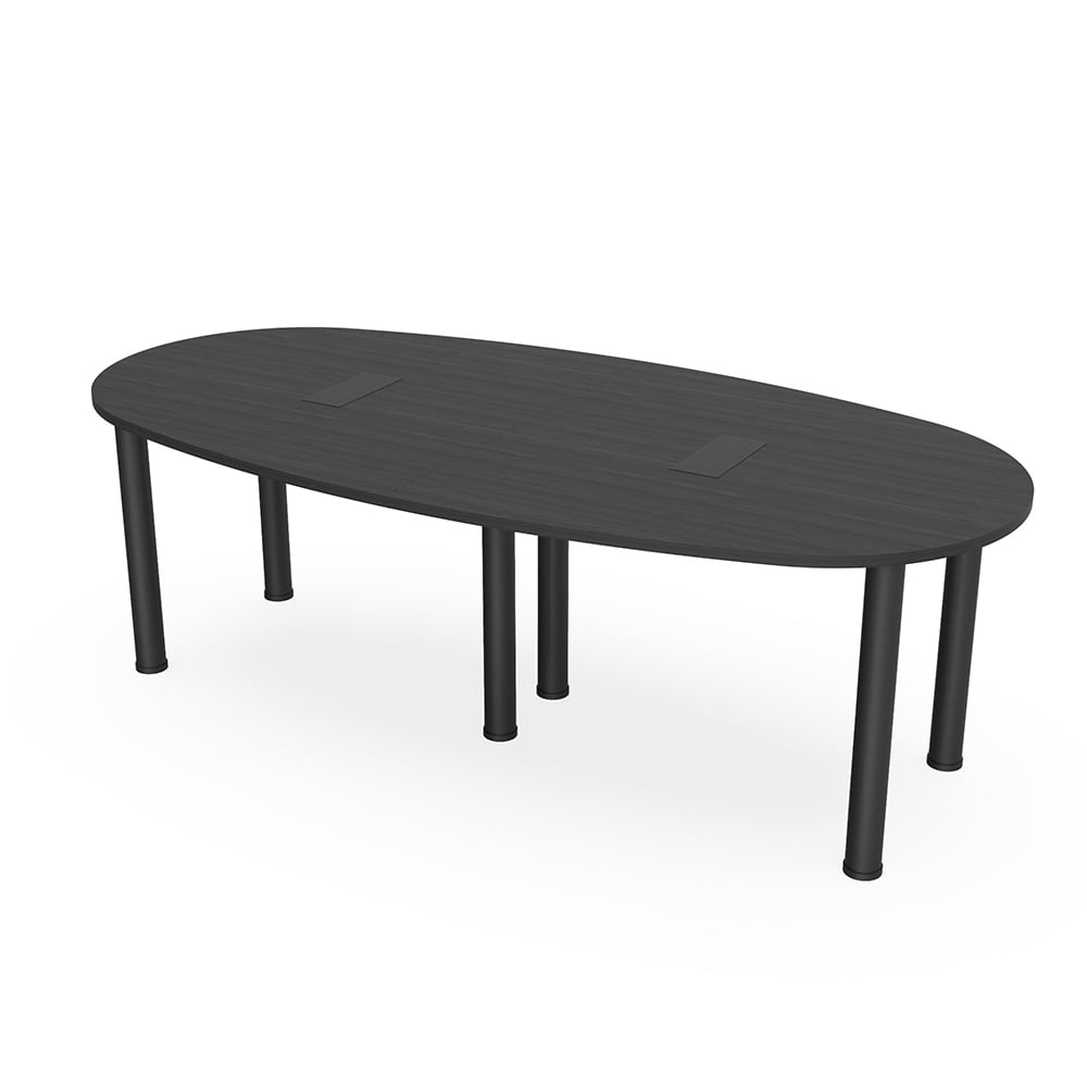 8 Person Boat-Oval Conference Table Post Legs Power And Data - Walmart.com
