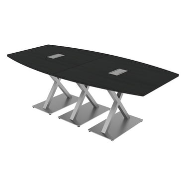 14' Rectangular Modular Conference Table Metal Bases Electric Modules ...