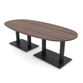 12 Person Rectangular Powered Modular Conference Table Metal Bases ...