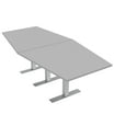 12' Rectangular Modular Conference Table Metal T-Bases Power And Data ...