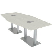 10 Person Modular Rectangle Conference Table Metal Bases Power Modules ...