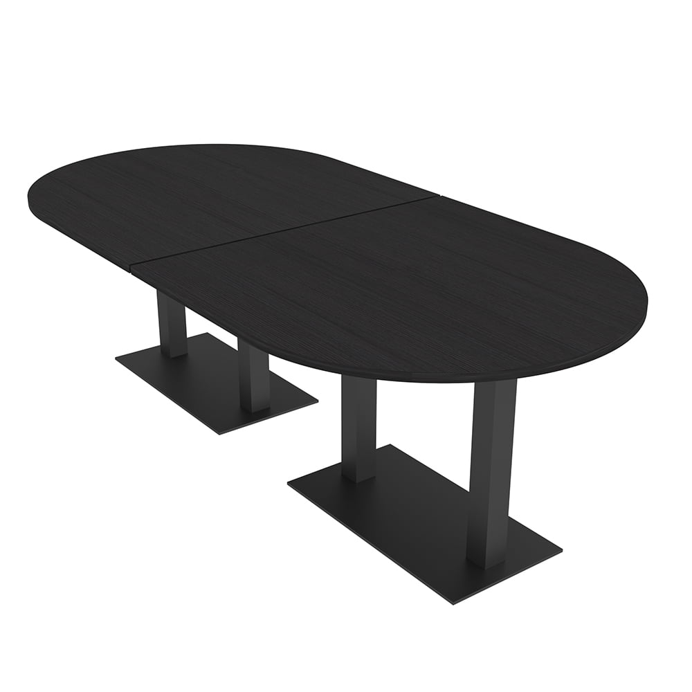 8 Person Racetrack Conference Table Metal Bases Electrical Modules ...
