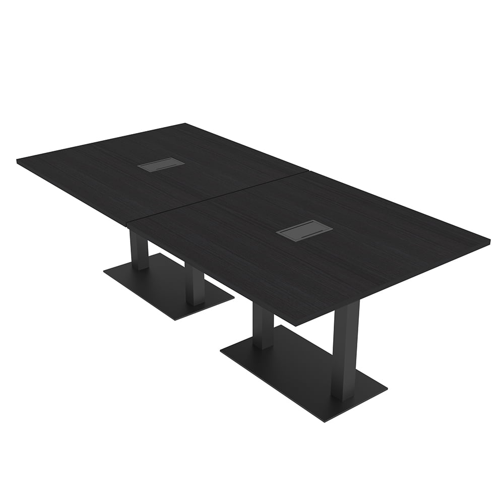 8 Person Rectangular Conference Table Metal Bases Power And Data Units ...