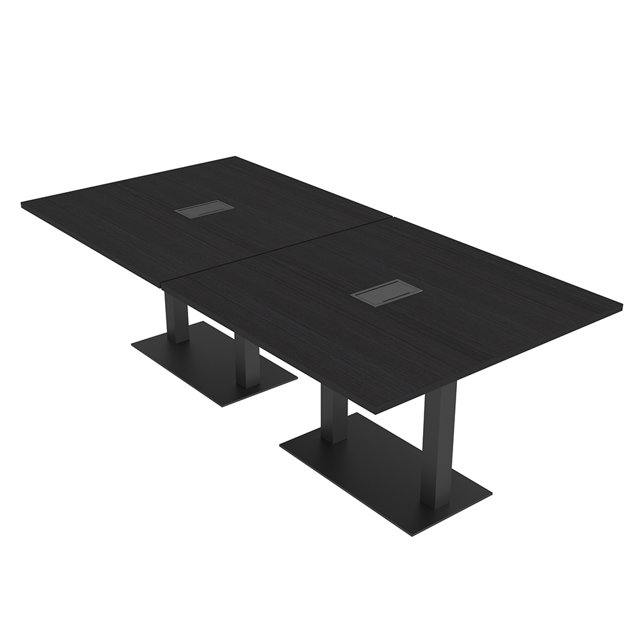 8 Person Rectangular Conference Table Metal Bases Power And Data Units ...