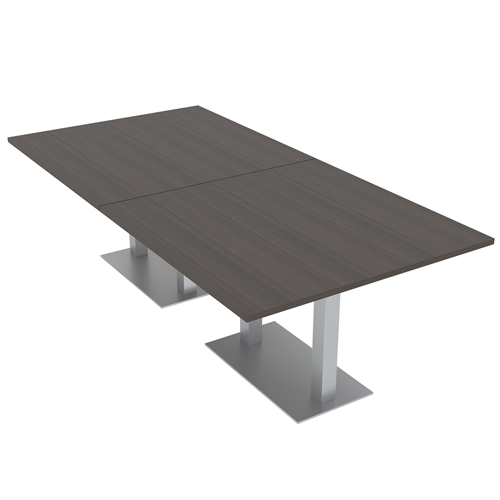8 Person Rectangular Conference Table Metal Bases Power And Data Units ...
