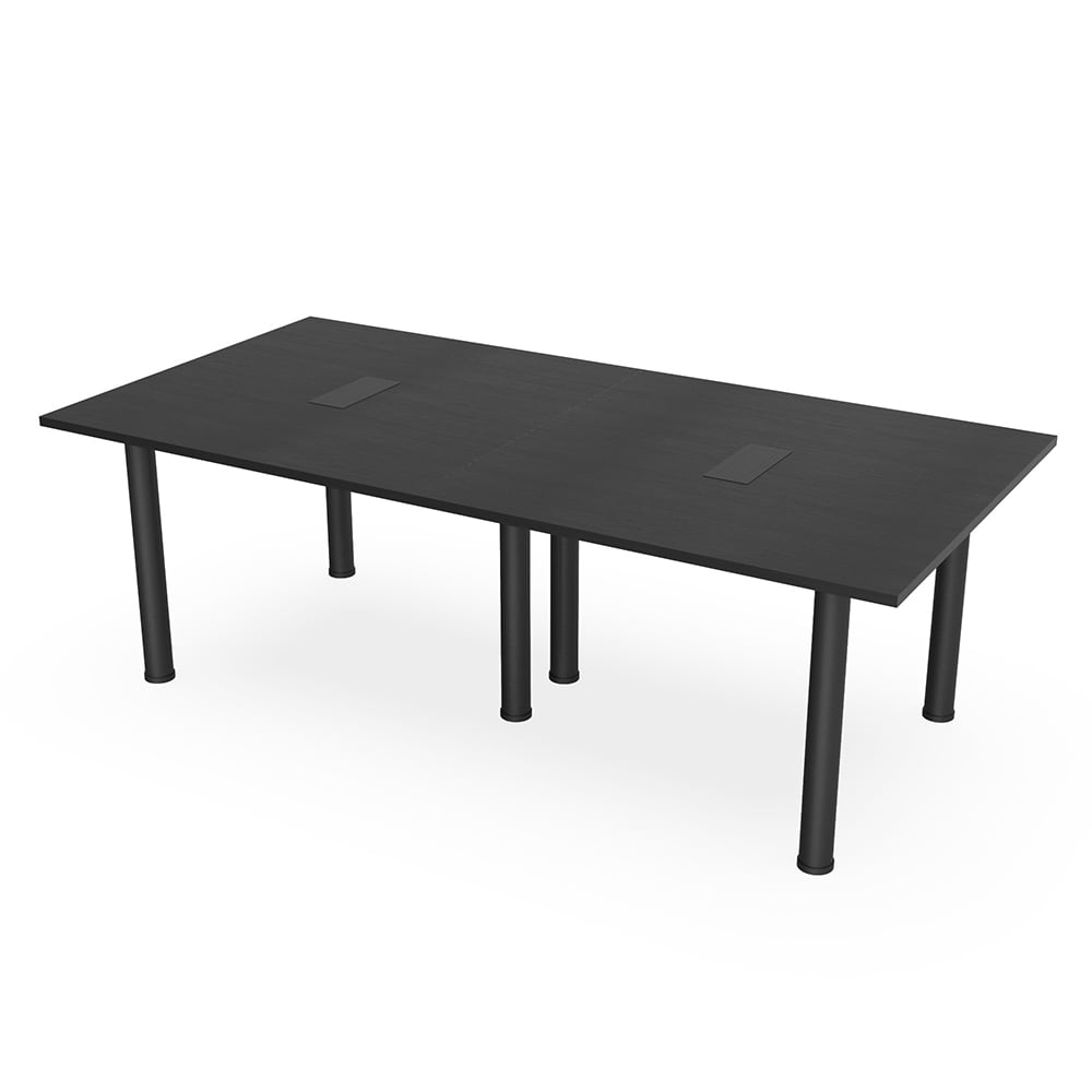 8 Person Rectangular Conference Table Post Legs Power And Data ...