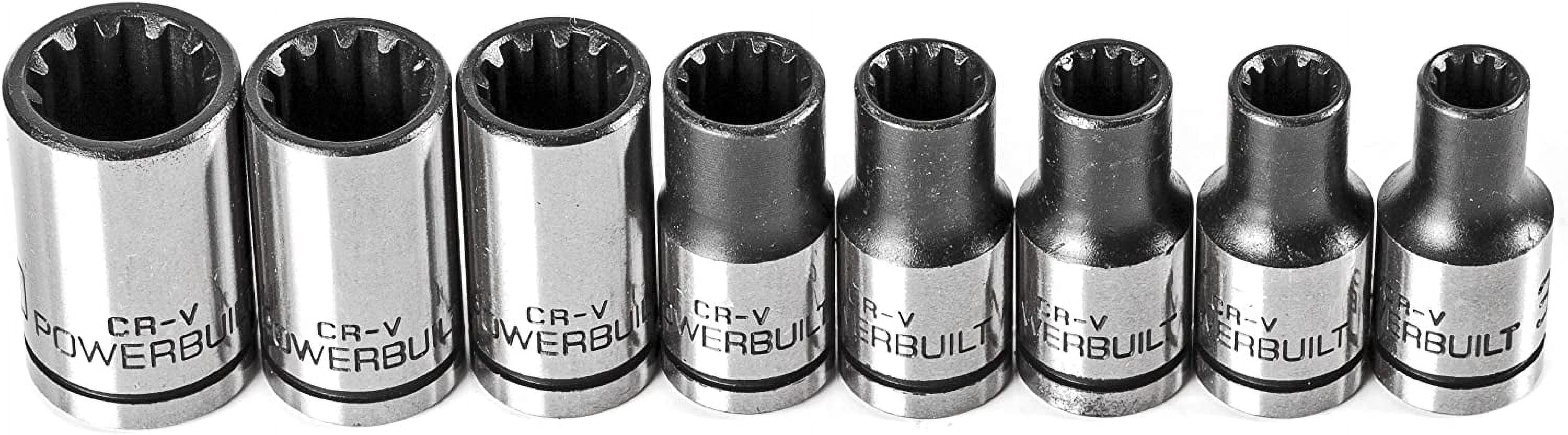 8 Piece 1/4" Dr. SAE Spline Socket Set with Storage Tray - 642053 ...